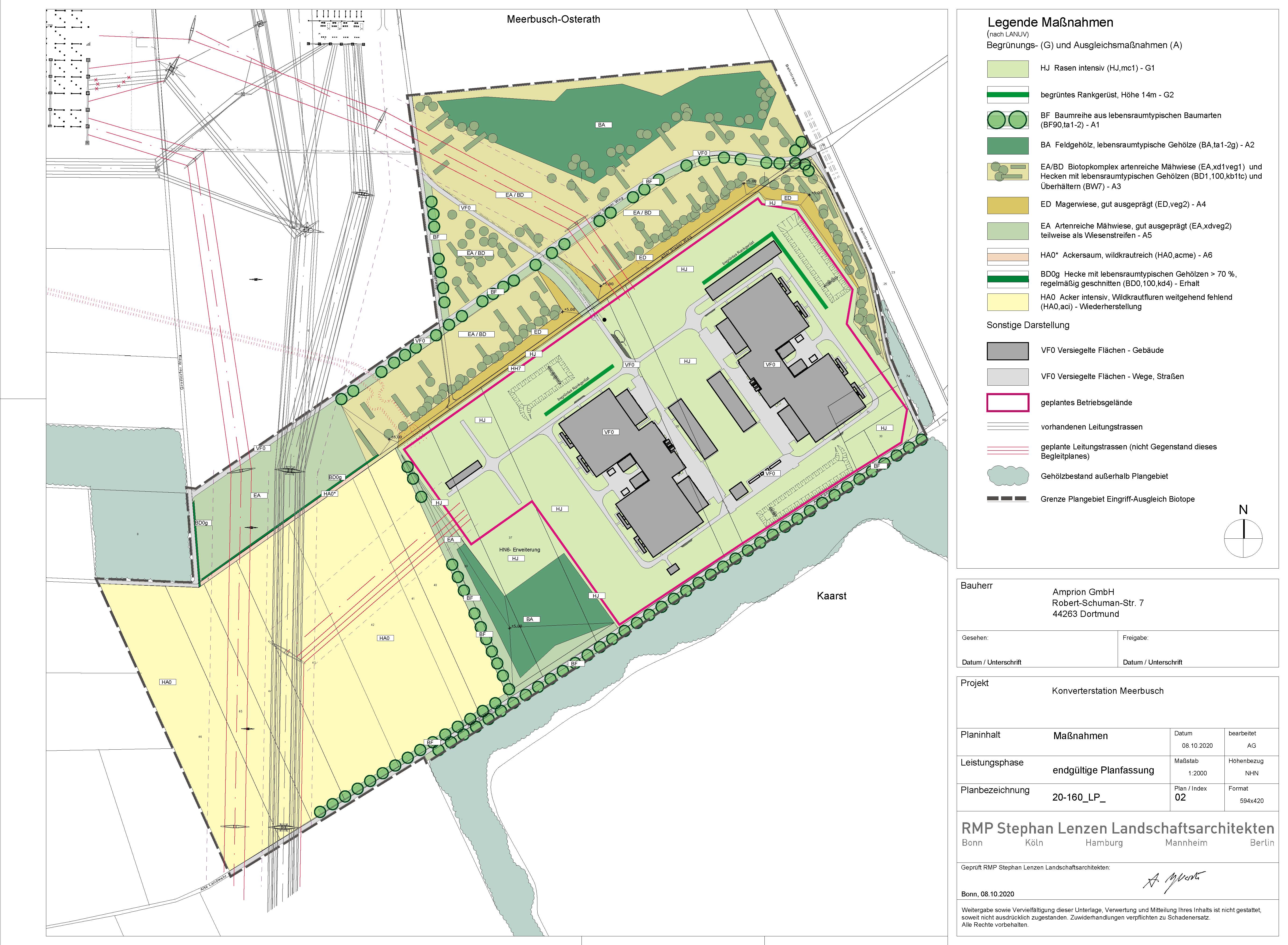 Amprion plant umfangreiche Eingrünung der Konverteranlage in Osterath